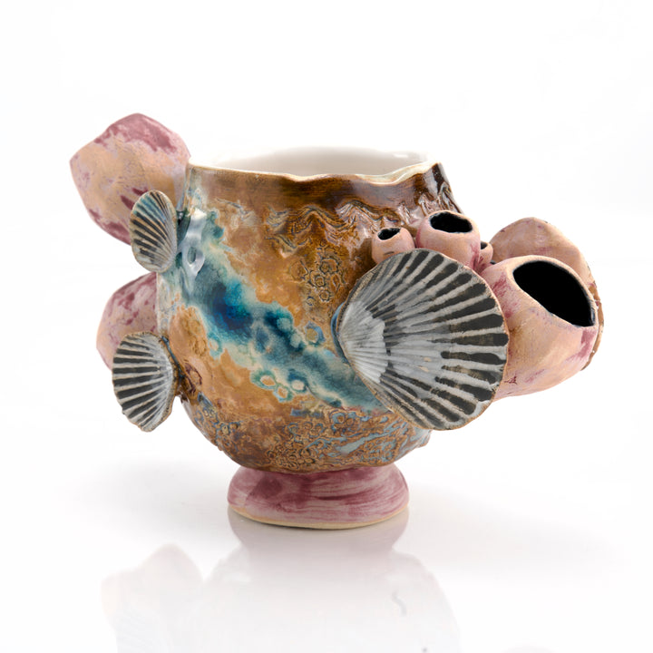 Barnacle Cup 12 oz - Rip Tide – Meghan Bergman Ceramics