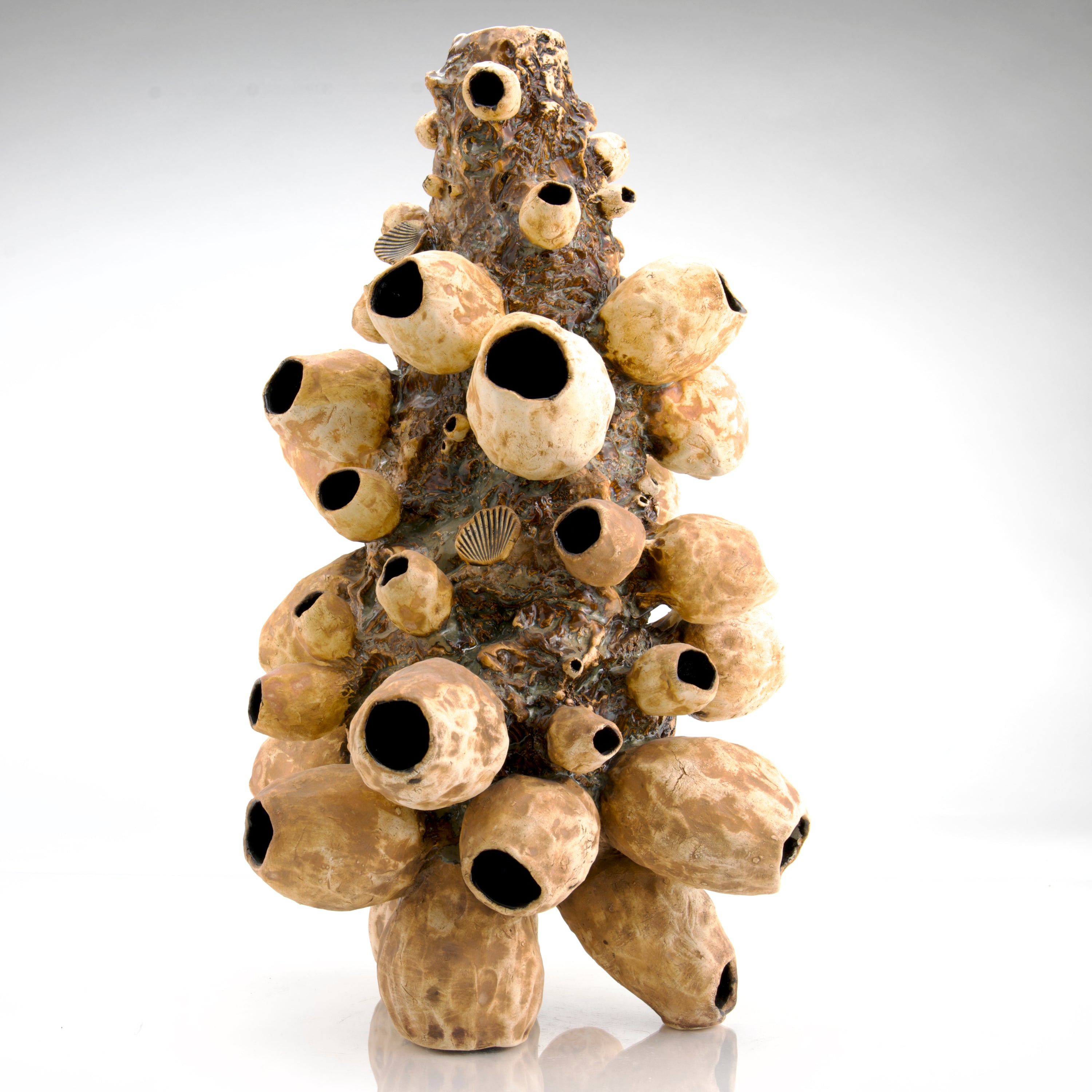 Large Sandy Barnacle Sculpture/ Vase – Meghan Bergman Ceramics