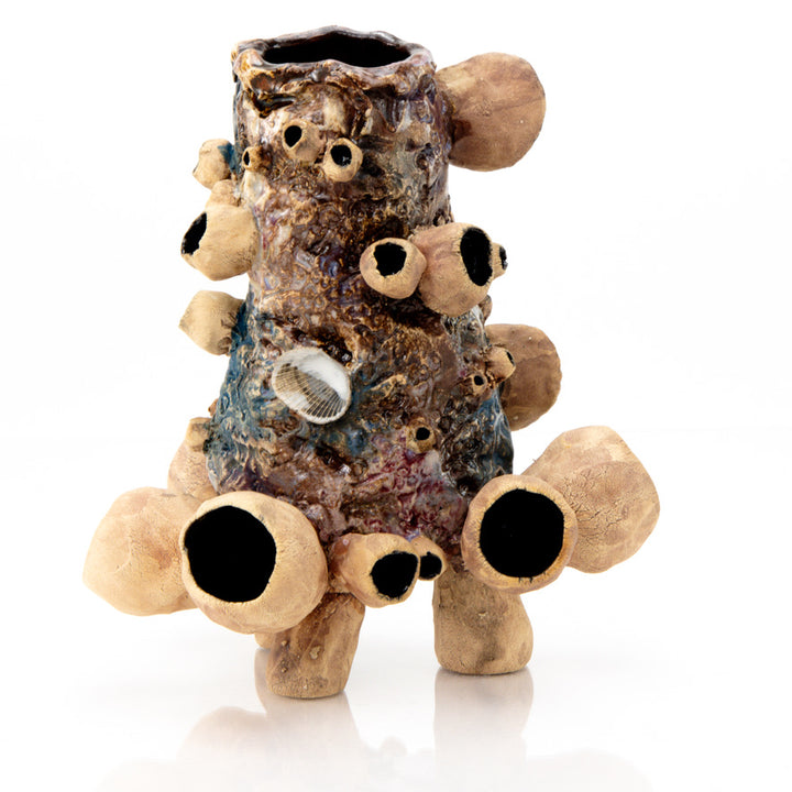 Barnacle Vase - Burgundy – Meghan Bergman Ceramics
