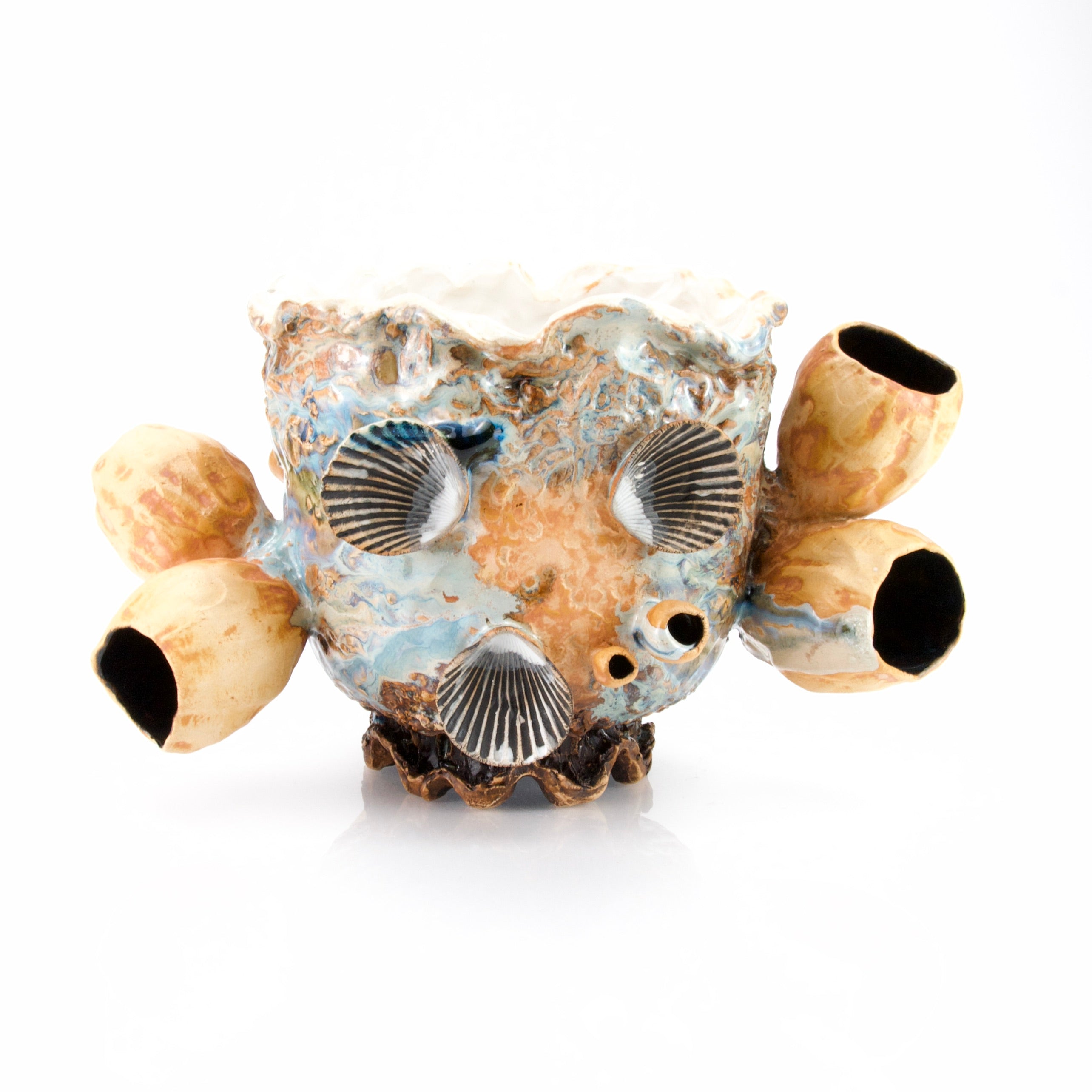 Ceramic Centerpiece Bowl | Oyster Pearl Barnacle Bowl – Meghan Bergman ...